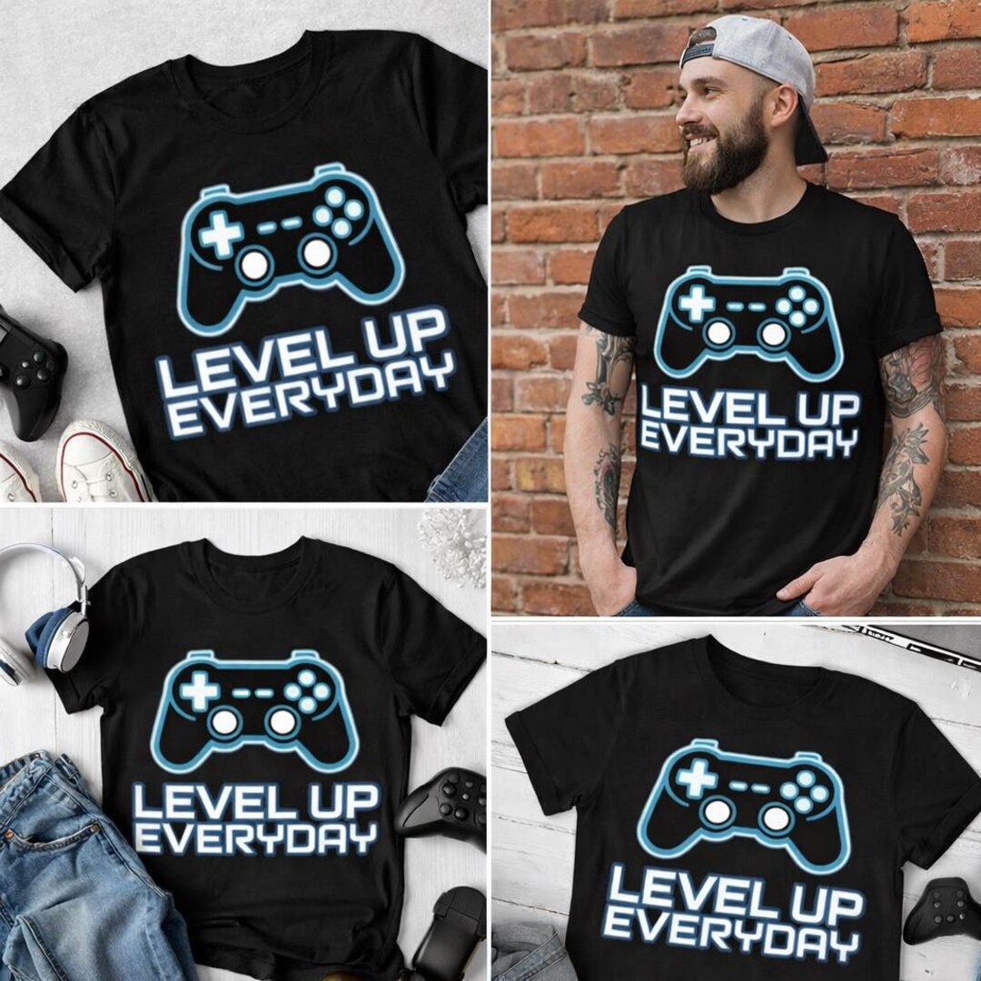 Level up Everyday Gaming Controller PNG | Gamer Quote Digital Download ...