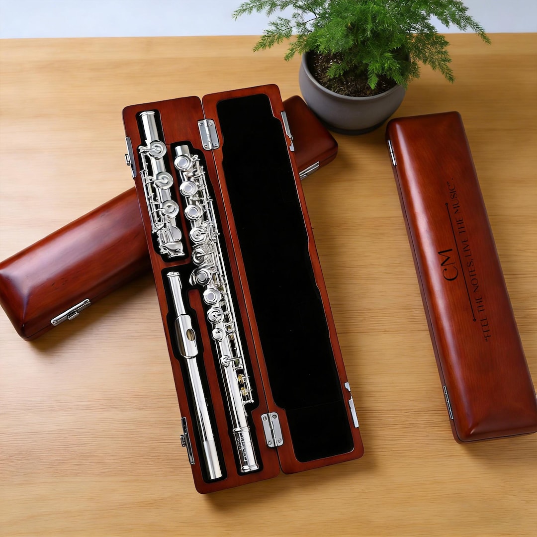 Personalized Solid Wood Flute Case – Hard Shell Portable 16/17-hole ...