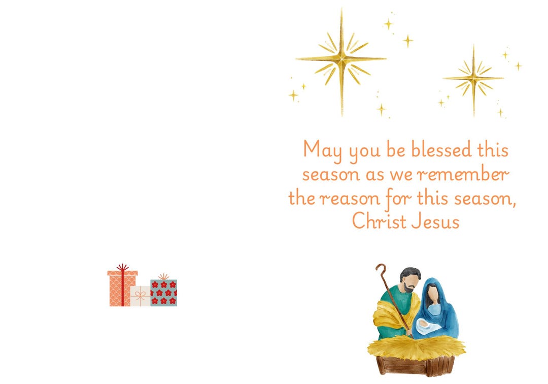 Religious Christmas Card With Scripture | Luke 2:9-11 & Nativity ...