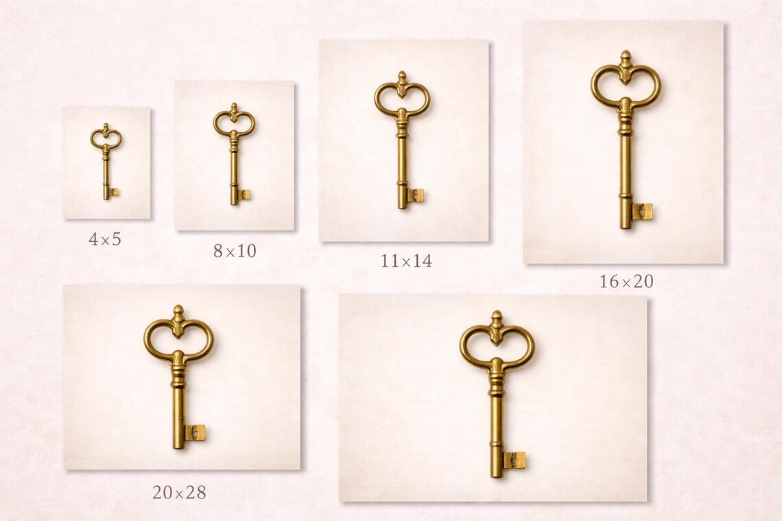 Antique Gold Key Wall Art Print, European Decor (digital Download) - Etsy