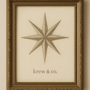 Vintage Star Sketch Print – Neutral Wall Art - Etsy