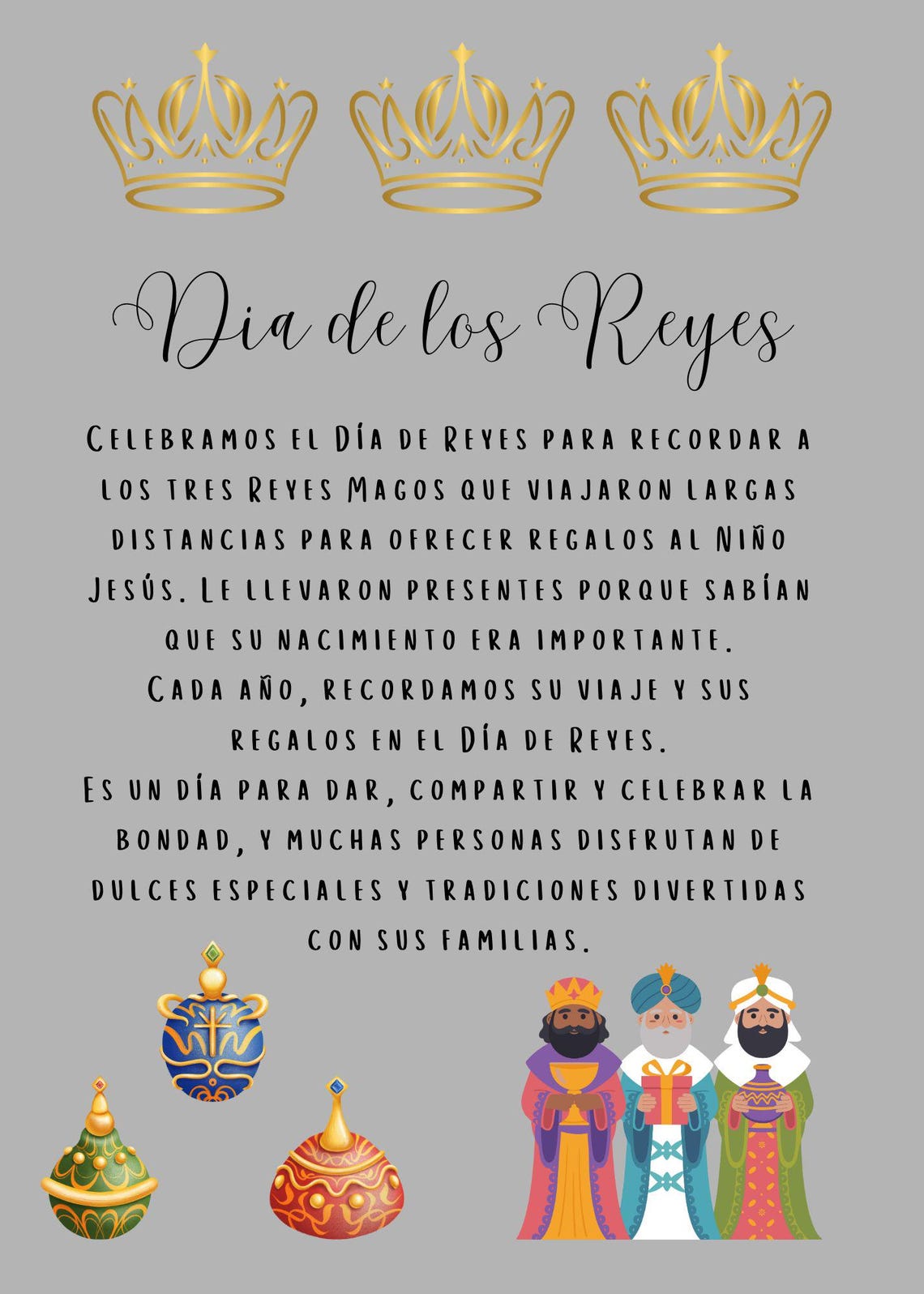 Dia De Los Reyes - Three Kings Day (spanish Language) - Descarga ...