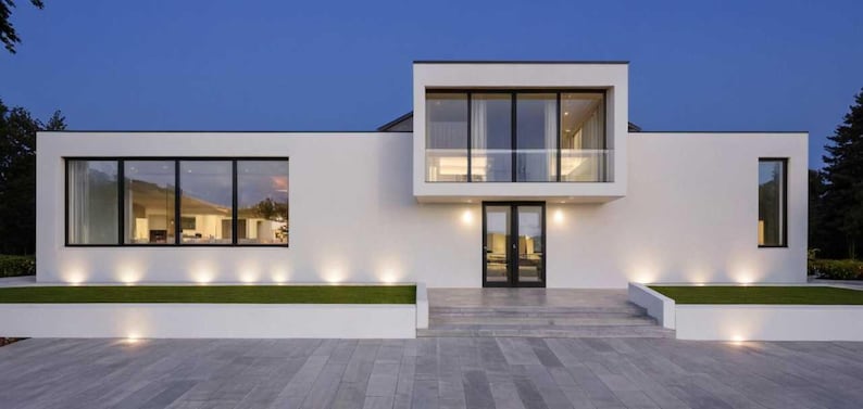 Modern Minimalist House Design / 3 Bedroom / Courtyard House - Etsy UK