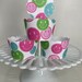 Smiley Face Pink Green Blue Wrappers , Emoji Cupcake Wrappers, Groovy ...