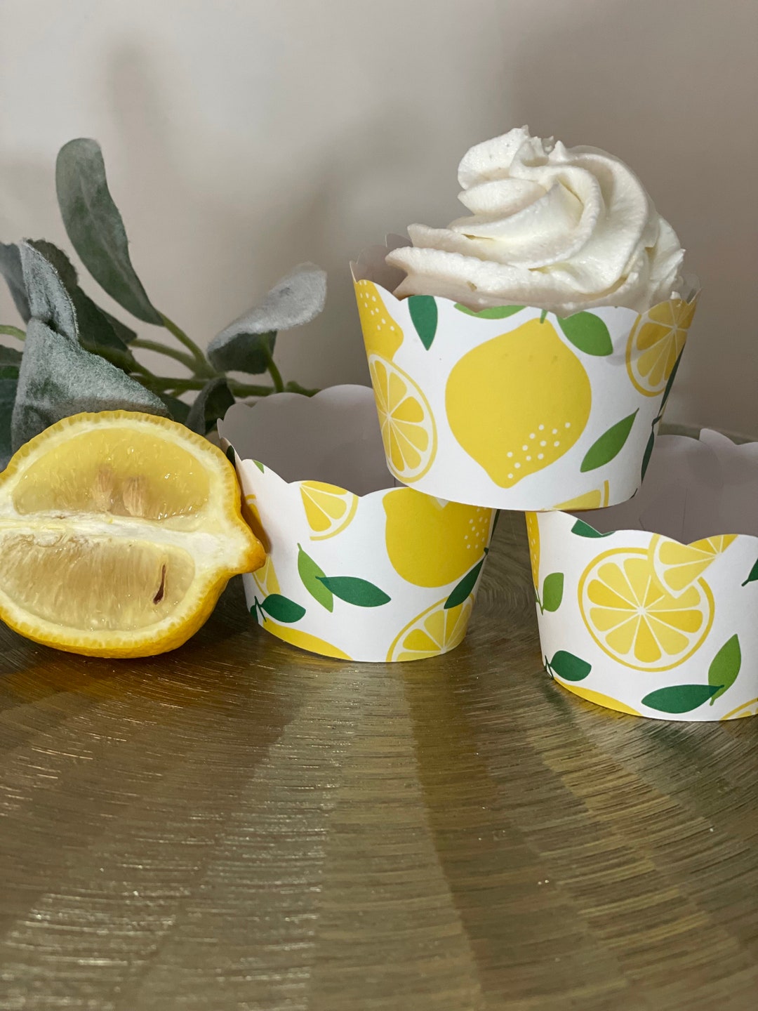 Lemon Cupcake Wrappers , Amalfi Coast Positano Cupcake Wrappers ...
