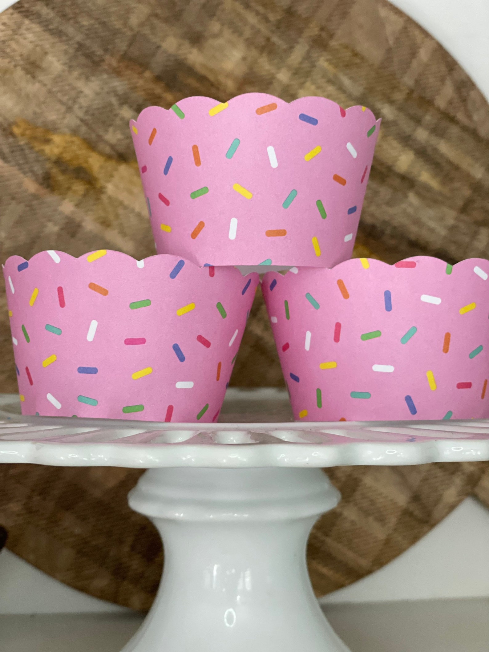 Sprinkle Birthday Wrappers, Ice Cream Cupcake Wrappers,donut Cupcake ...