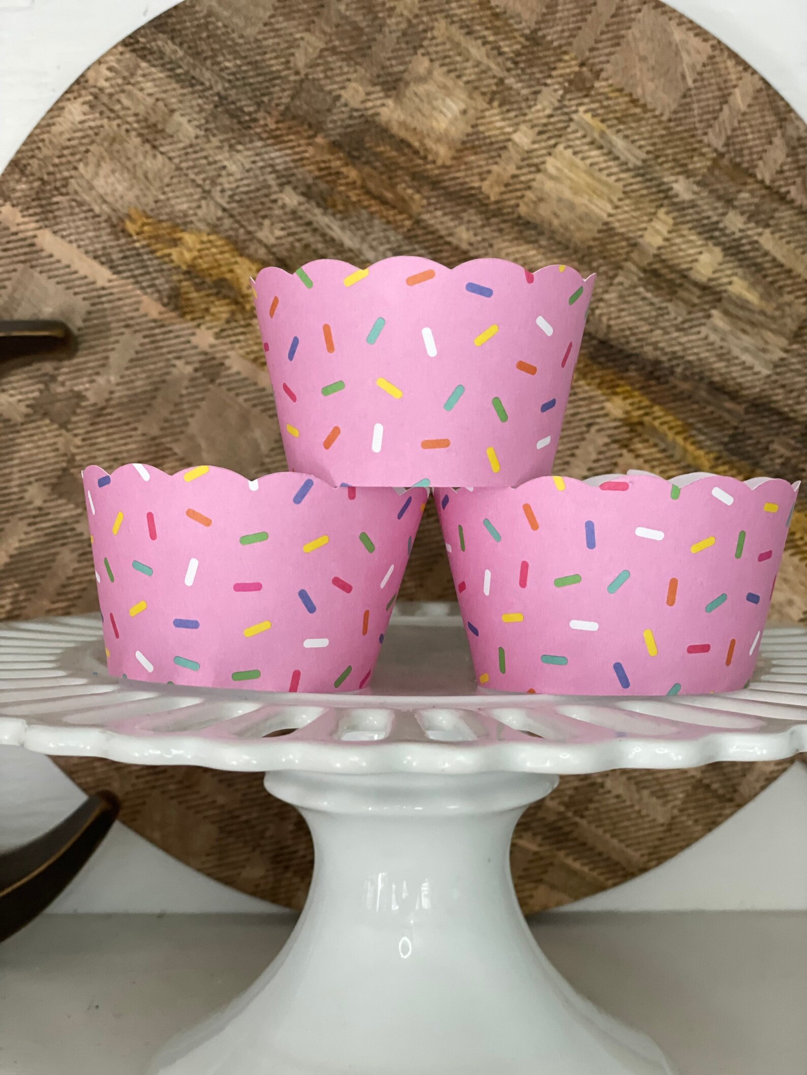 Sprinkle Birthday Wrappers, Ice Cream Cupcake Wrappers,donut Cupcake ...