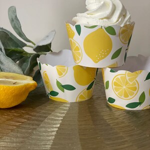 Lemon Cupcake Wrappers , Amalfi Coast Positano Cupcake Wrappers ...