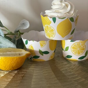 Lemon Cupcake Wrappers , Amalfi Coast Positano Cupcake Wrappers ...