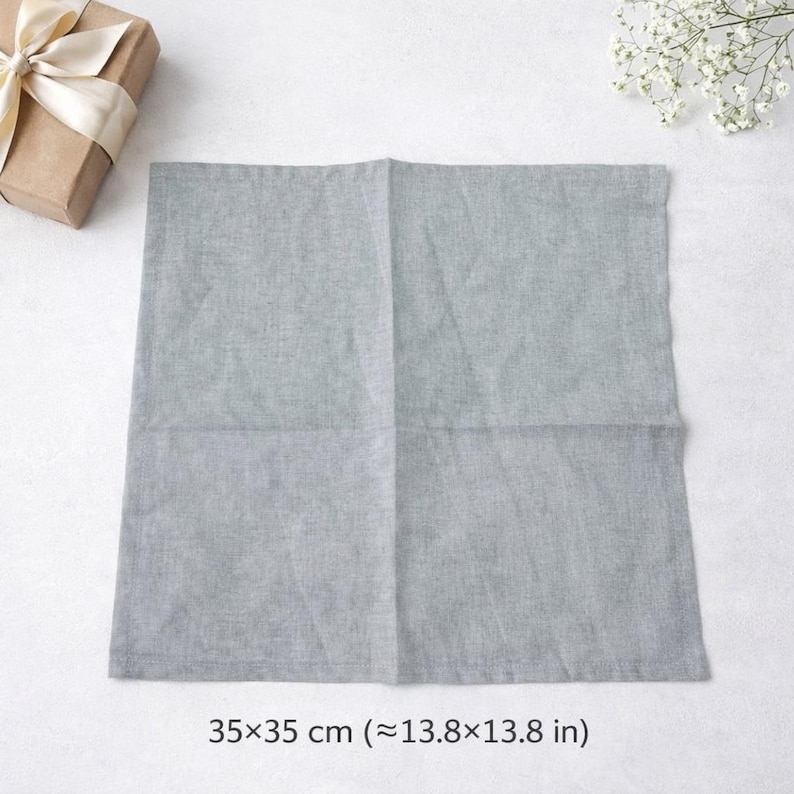 Linen Handkerchief, Personalized Embroidered Hankie, Custom Initials ...