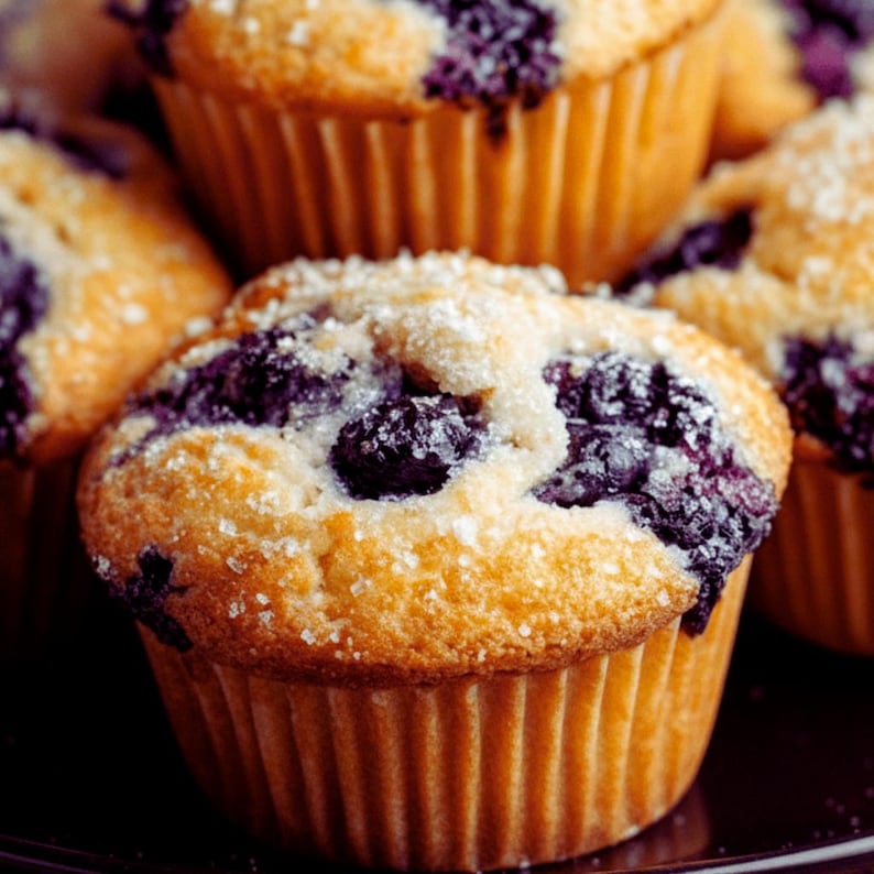 Blueberry Muffins - Soft & Moist Homemade Breakfast, Printable PDF ...