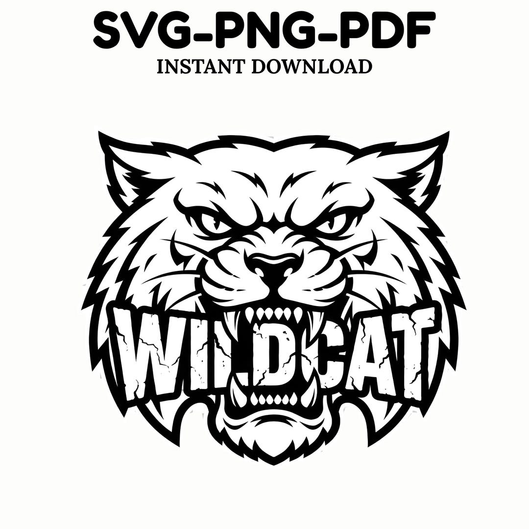 Wildcat PNG, Wild Cat Head Cut File, Fierce Animal Head Clipart, High ...