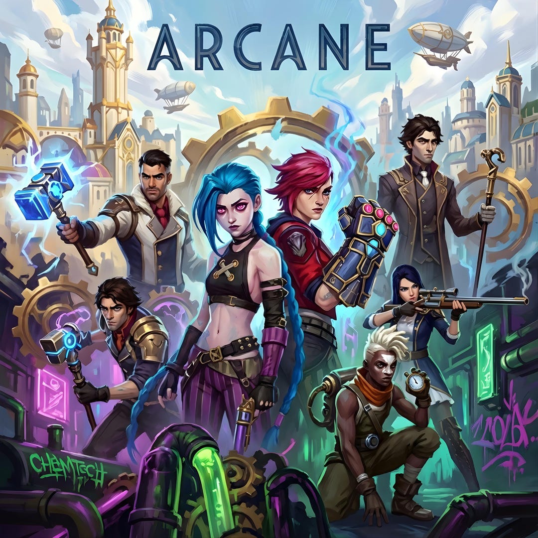 Arcane Poster – Jinx & Vi Digital Download, Printable Wall Art, Modern ...