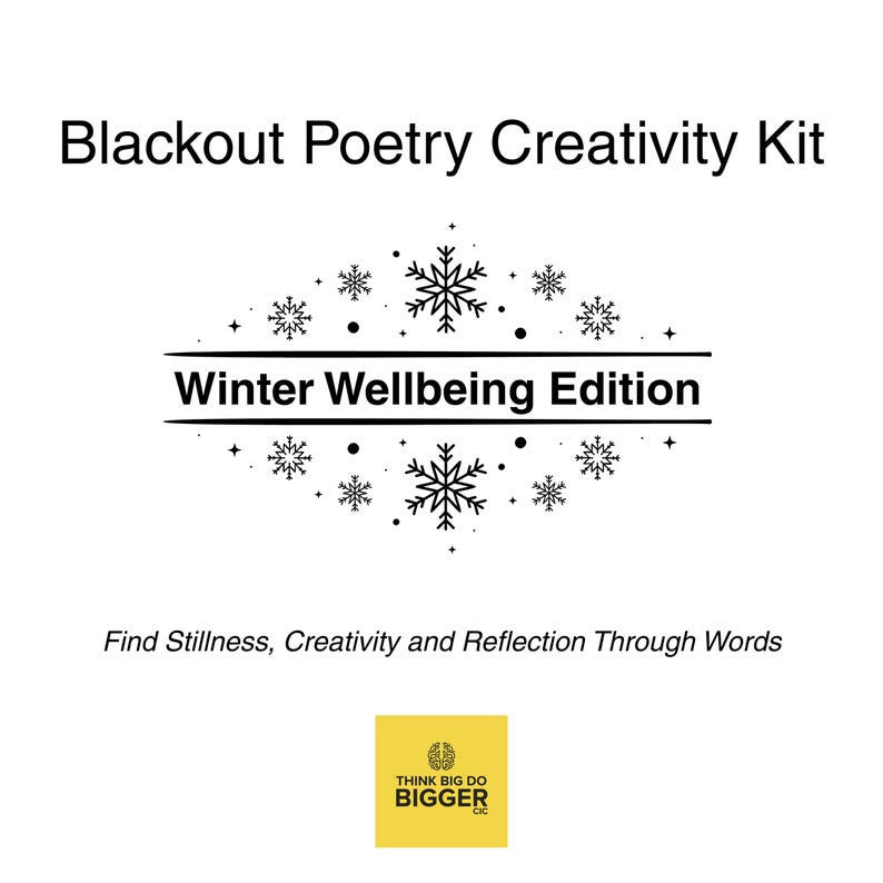 The Winter Wellbeing Blackout Poetry Creative Kit - Etsy