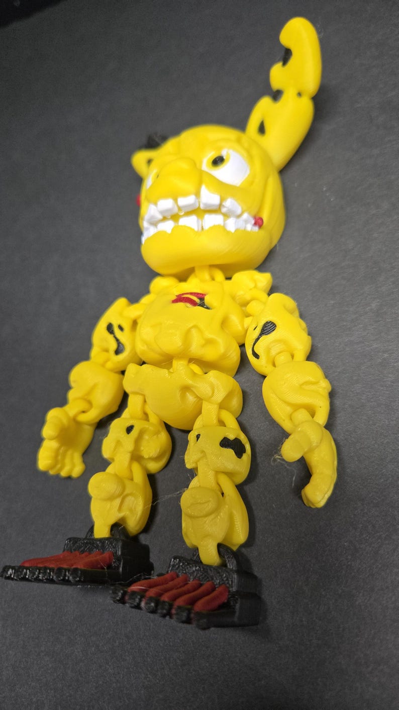Spring Trap Bonnie 3D Printed Figure | Yellow Rabbit FNAF Animatronic ...