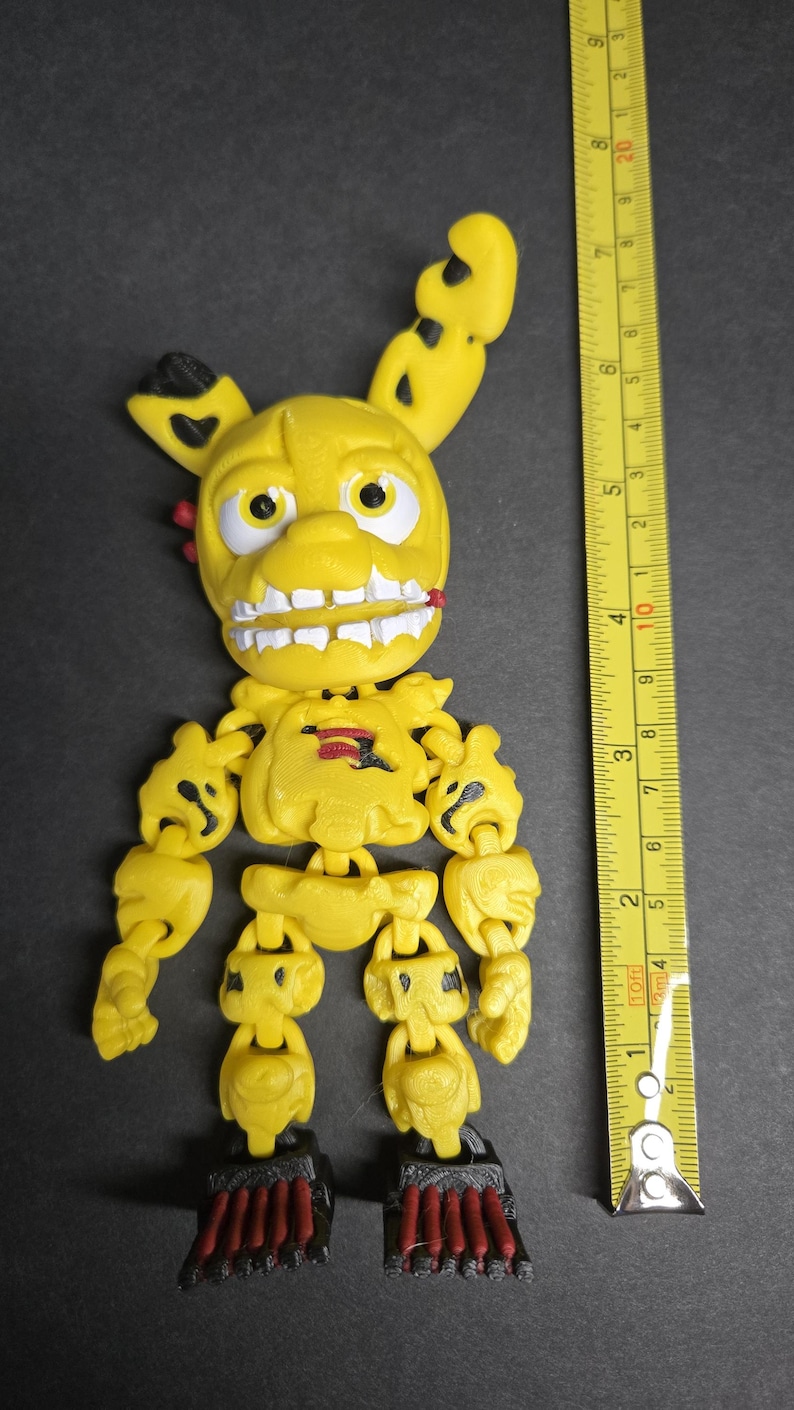 Spring Trap Bonnie 3D Printed Figure | Yellow Rabbit FNAF Animatronic ...