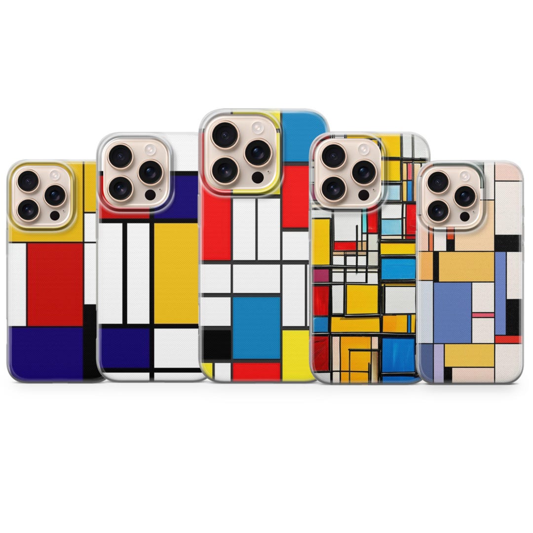 Piet Mondrian Phone Case Cubism Art Cover for iPhone 17 Pro Max, 16e ...