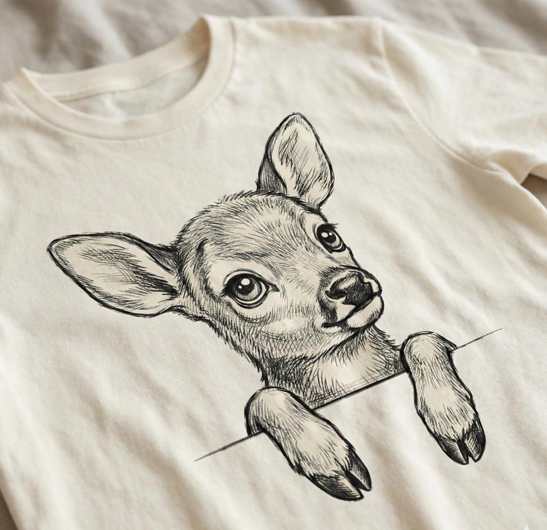 Neutral Deer Drawing PNG, Baby Fawn Deer Sketch Clipart Line Art for ...