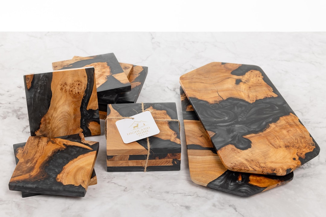 Handcrafted Scottish Wood and Resin Charcuterie Boards & Coasters ...