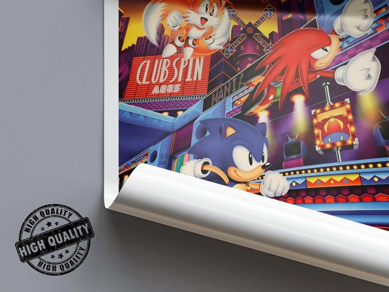 Sonic Mania Poster | Sonic Prints | Gaming Posters | 4 Colors | Video ...