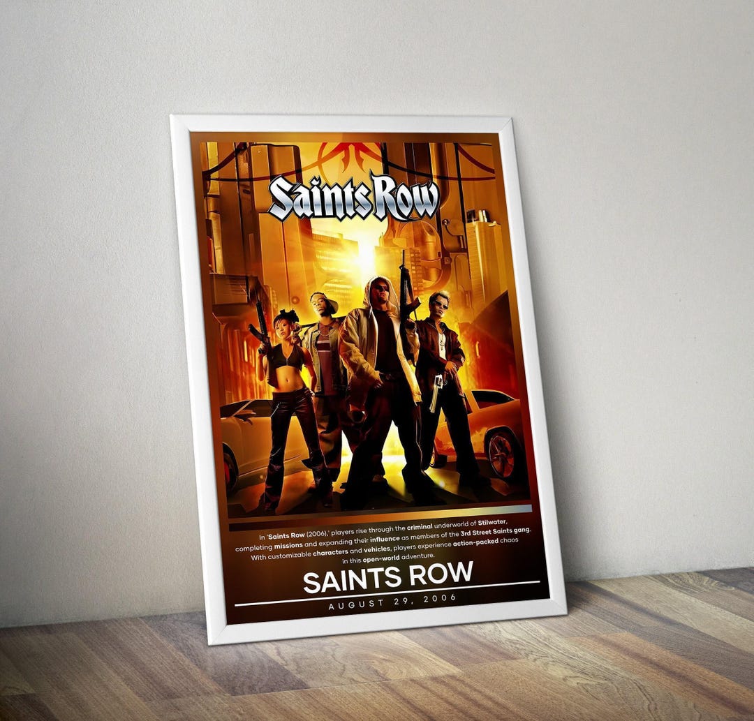 Saints Row Poster | Saints Row Prints | Gaming Posters | 4 Colors ...