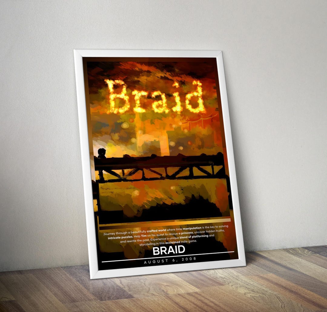 Braid Poster | Braid Prints | Gaming Posters | 4 Colors | Video Game ...