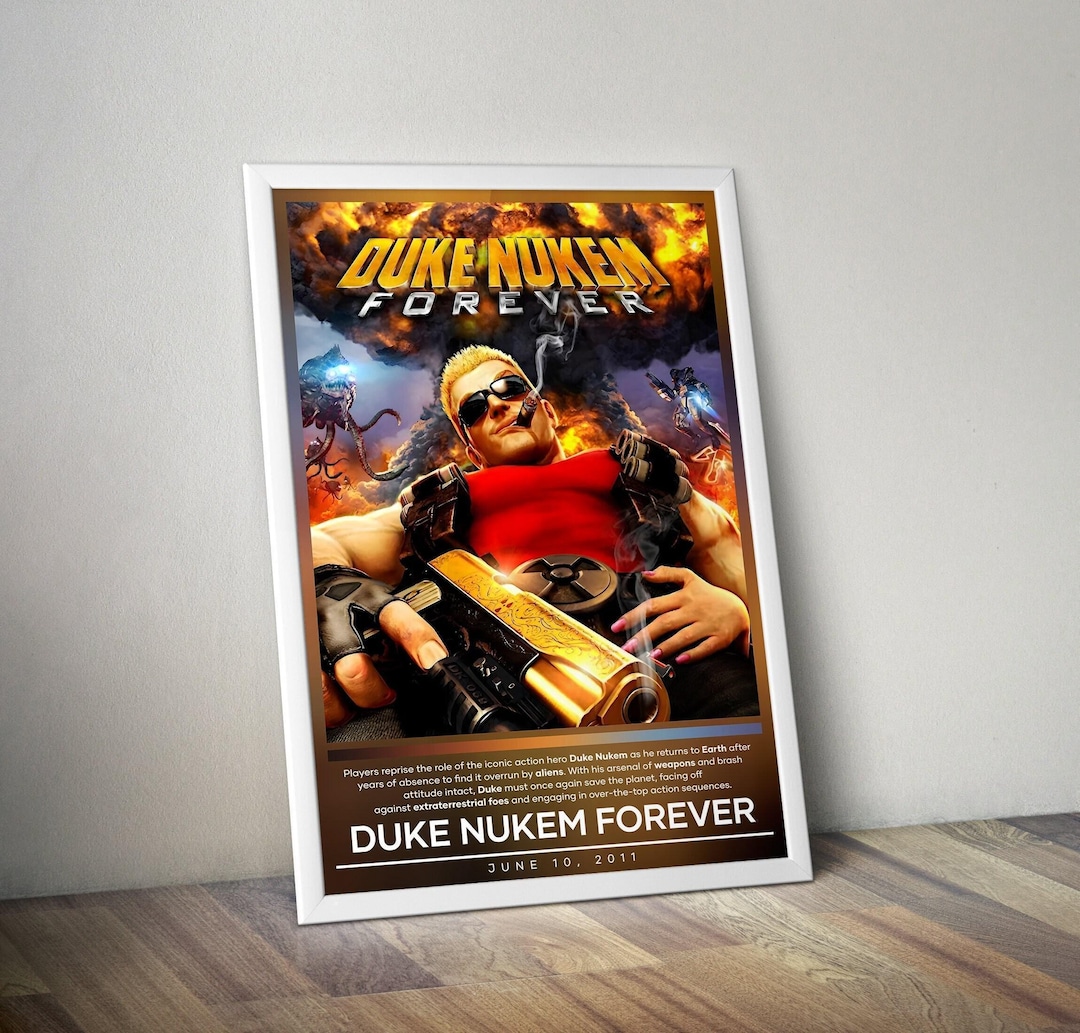 Duke Nukem Forever Poster | Duke Nukem Print | Gaming Poster Print | 4 ...