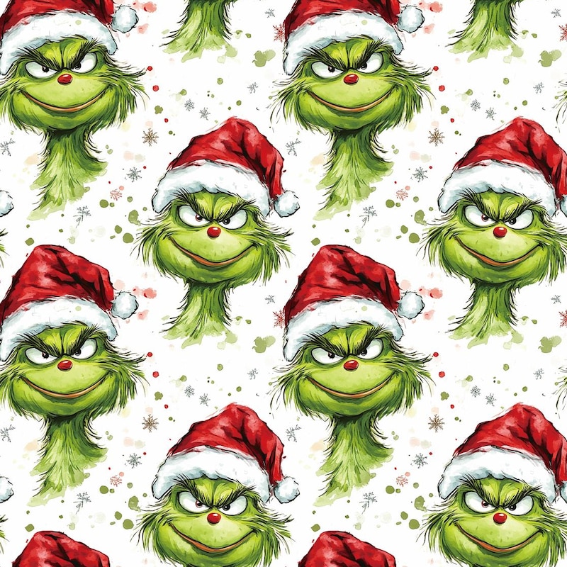 Grinch Fabric by the Yard - Etsy