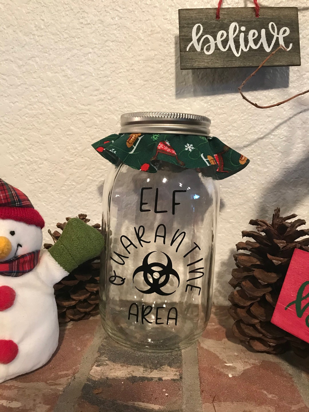 Elf Quarantine Area, Kit (fabric and Decal) - Etsy