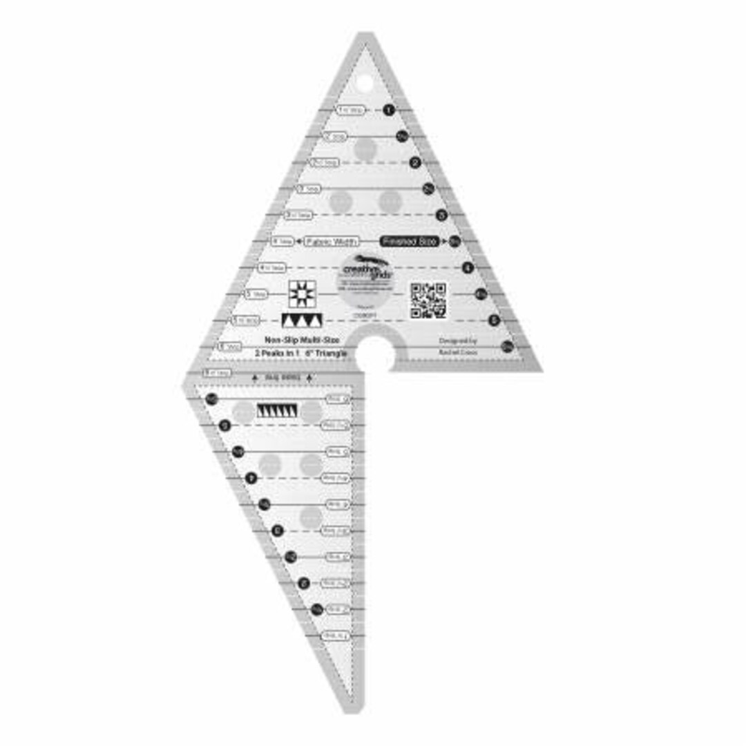 Creative Grids 2 Peaks in 1 Triangle Quilt Ruler - Etsy