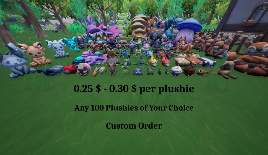 Plush - Palia Plushies - Any 100 Plushies of Your Choice (custom Order ...