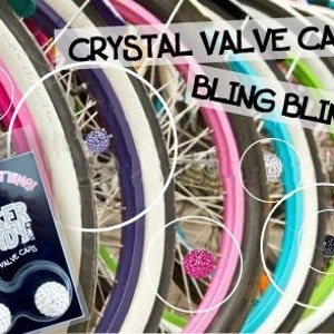 Crystal Rhinestone Bling Valve Stem Caps Handmade Real Glass Crystal ...