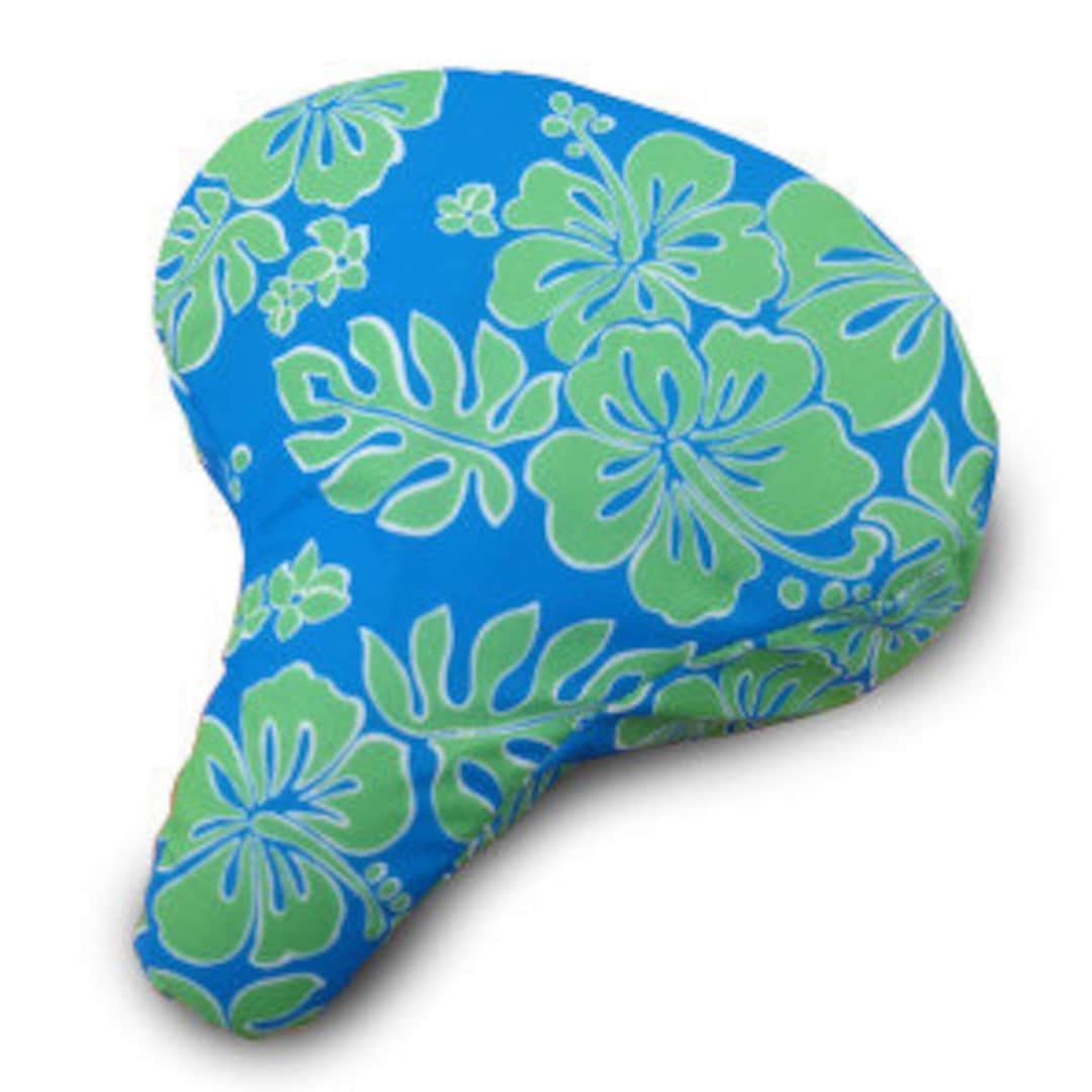 Blue Lanai Hibiscus Cushioned Padded Waterproof Adjustable Fun Bike Bicycle Seat Cover - Etsy