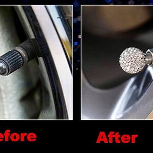 Crystal Rhinestone Bling Valve Stem Caps Handmade Real Glass Crystal ...