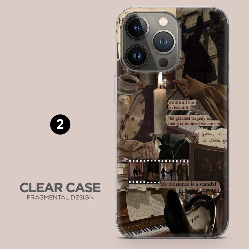 Dark Academia Phone Case Library Cover for iPhone 17pro, 16, 15, 14, 13 ...