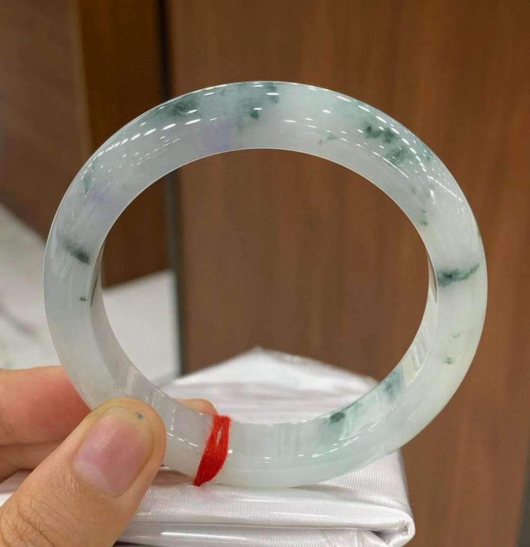 Type A Jade Bangle Natural Untreated Jadeite Bracelet Genuine Floating ...