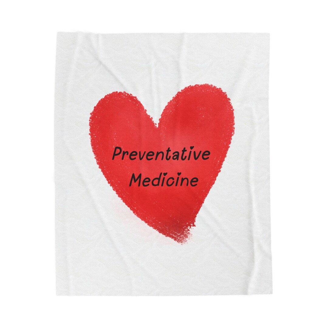 Red Heart 'preventative Medicine' Velveteen Plush Blanket | Medical ...