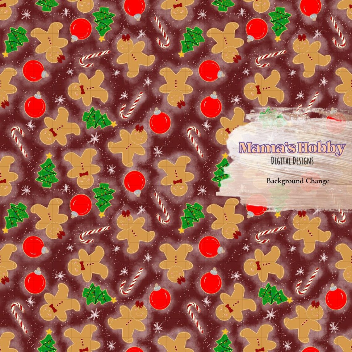 Christmas Cookies in Wonderland Seamless Patter, Instant Digital ...