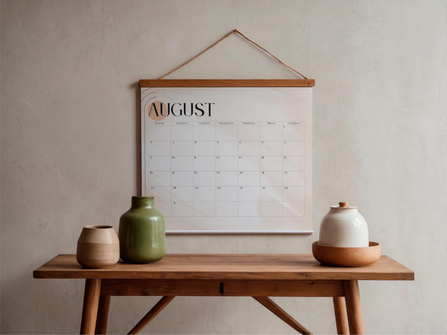 2026 Minimalist Landscape Monthly Calendar: Printable PDF (letter ...