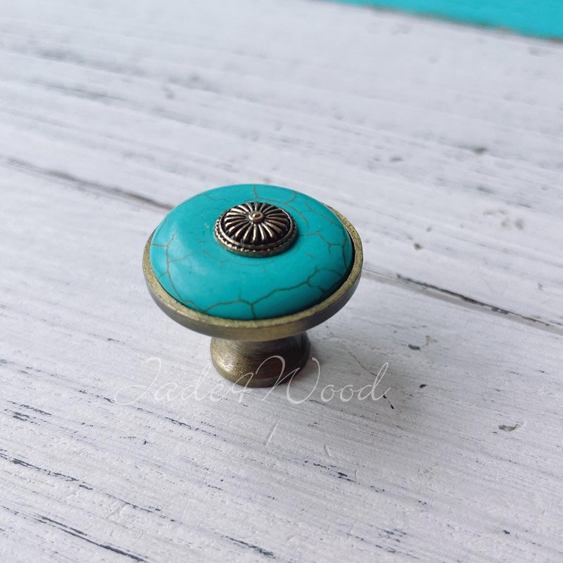 Turquoise Door Knob - Etsy