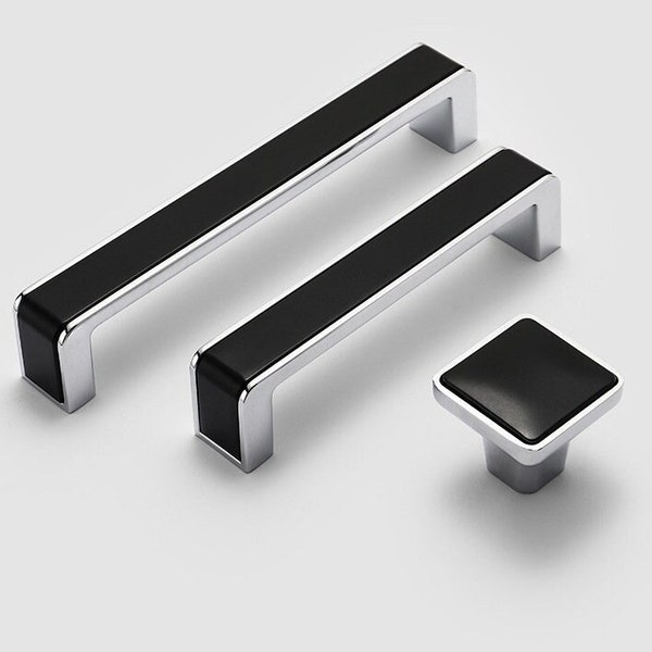 Black Chrome Cabinet Hardware - Etsy