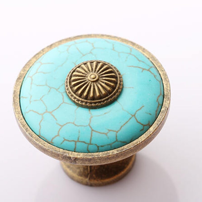 Turquoise Door Knob - Etsy