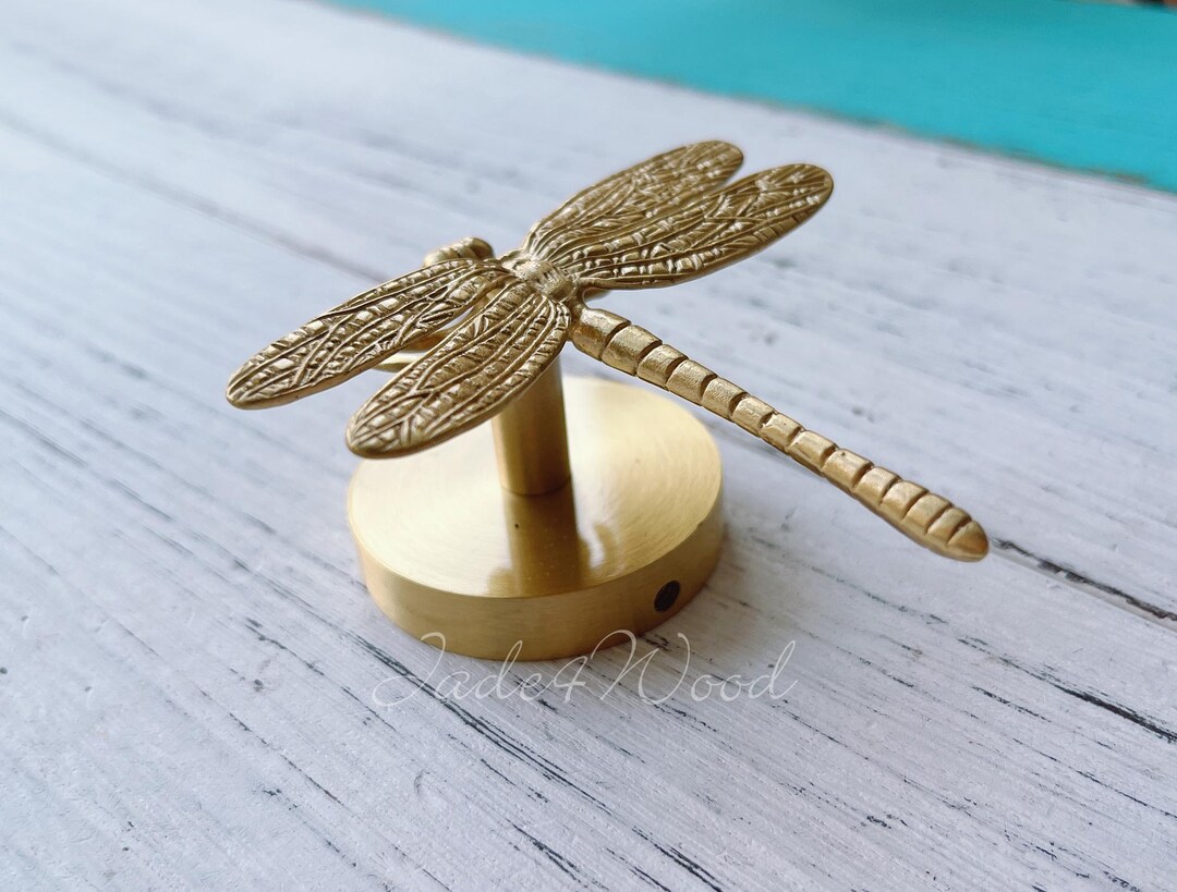 Dragonfly Wall Hook Solid Brass Heavy Duty Vintage Animal Hook Hanging ...