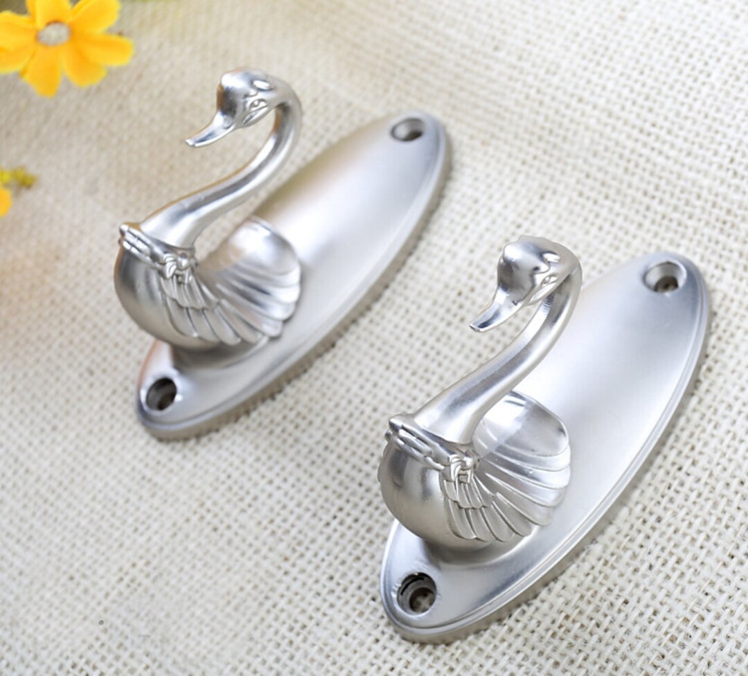 A Piece Swan Wall Hook Curtain Hook Curtain Tieback Hook Decorative ...