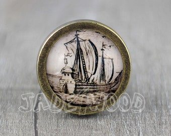 Delftware Sailing Boat Cabinet Dresser Knobs Pull / Dresser - Etsy