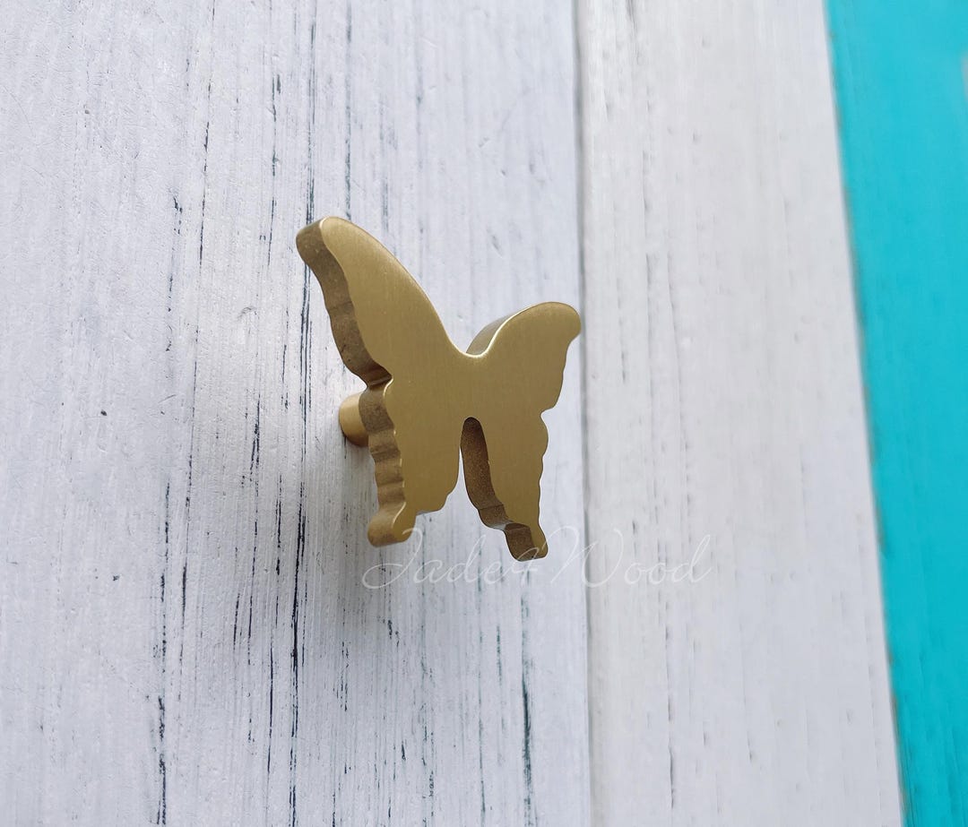 Butterfly Solid Brass Dresser Handle Pull Knob Pull Handle / Kitchen ...