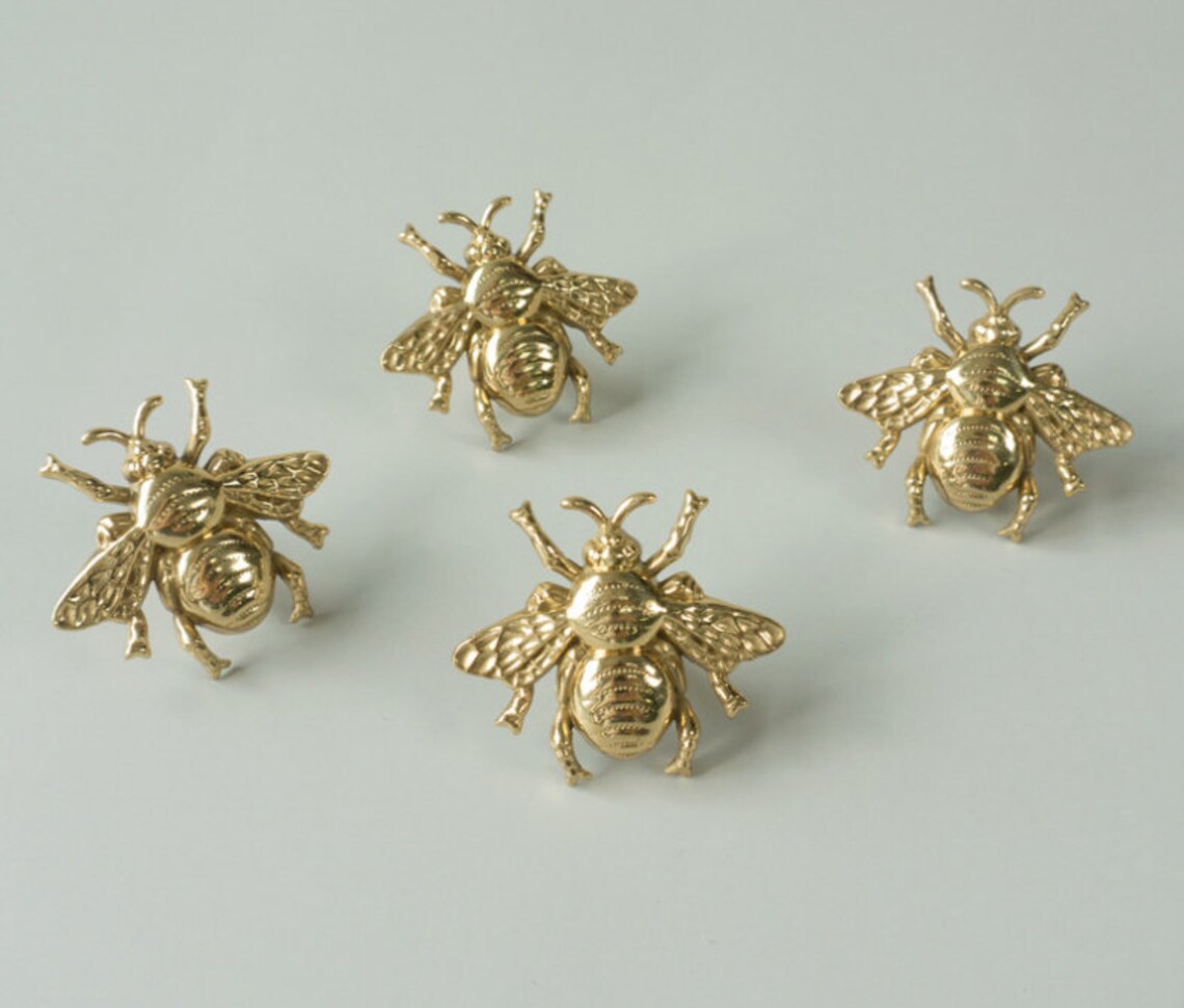 Bee Solid Brass Dresser Handle Pull Knob Pull Handle / Kitchen Cabinet ...