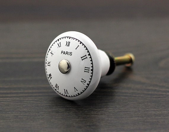 Paris Clock Ceramic Knobs Knobs Dresser Knobs Cabinet Dresser - Etsy