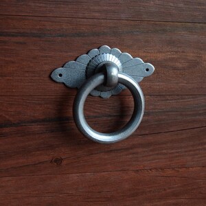 Vintage Drop Ring Pull Backplate Pulls Handles Drawer Pull Handle ...