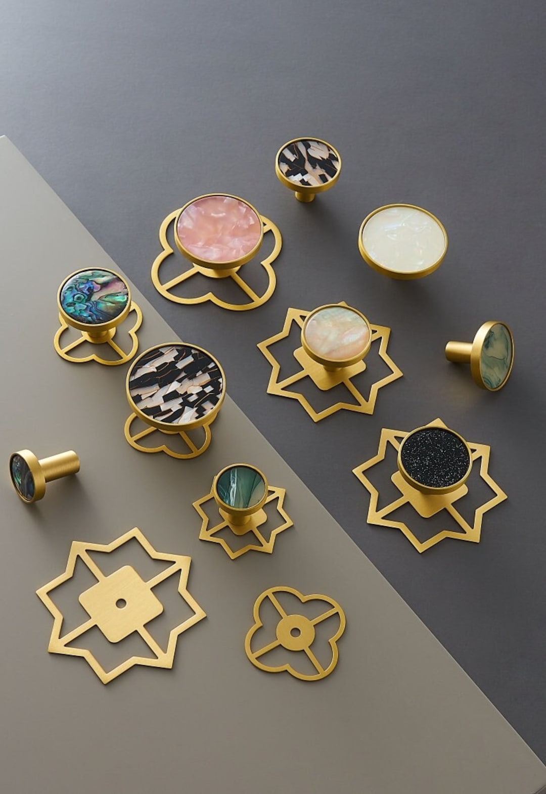 Solid Brass Back Plate for Knob Geometric Decoration Back Plate Dresser Handle Base WM23-141 - Etsy